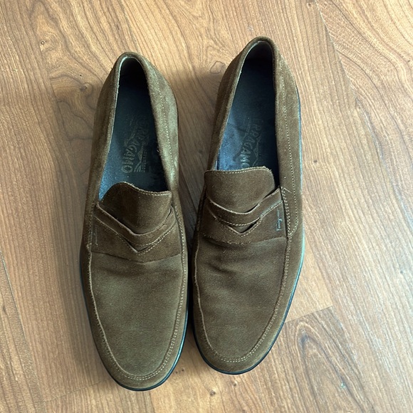 Salvatore Ferragamo | Shoes | Salvatore Ferragamo Mens Brown Suede Leather Loafers 95 | Poshmark